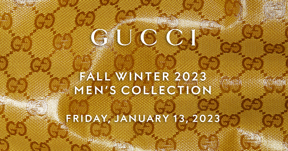 時裝騷線上直播丨Gucci 2023秋冬系列男裝騷將於米蘭發佈 - men's uno Hong Kong